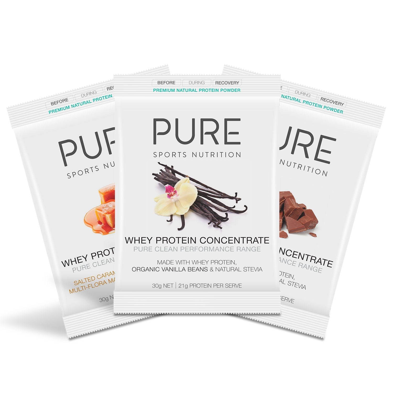 PURE Whey Protein 30G Sachet Sample Pack – PURE Sports Nutrition Australia
